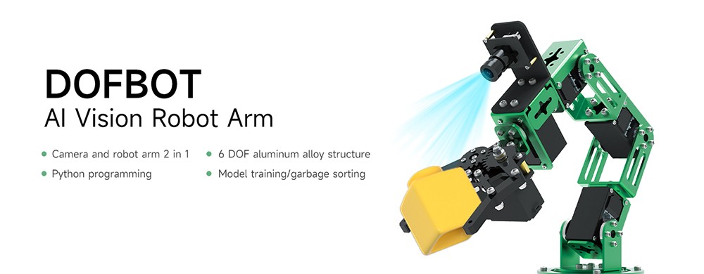6 Dof Ai Vision Robotic Arm With Ros Python Programming Dofbot Robotshop Community