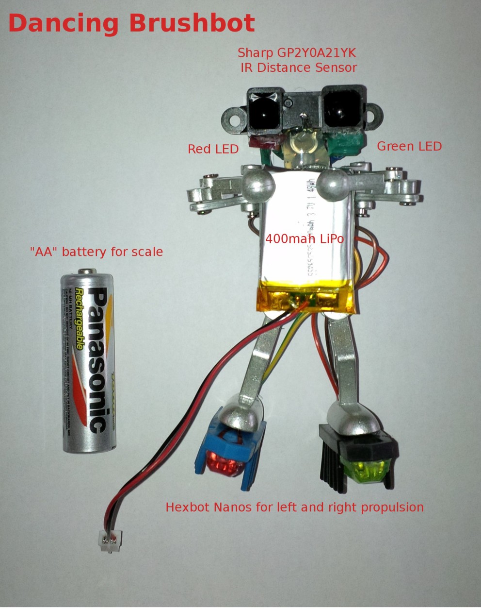 Dancing 3 inch tall brushbot | RobotShop Community